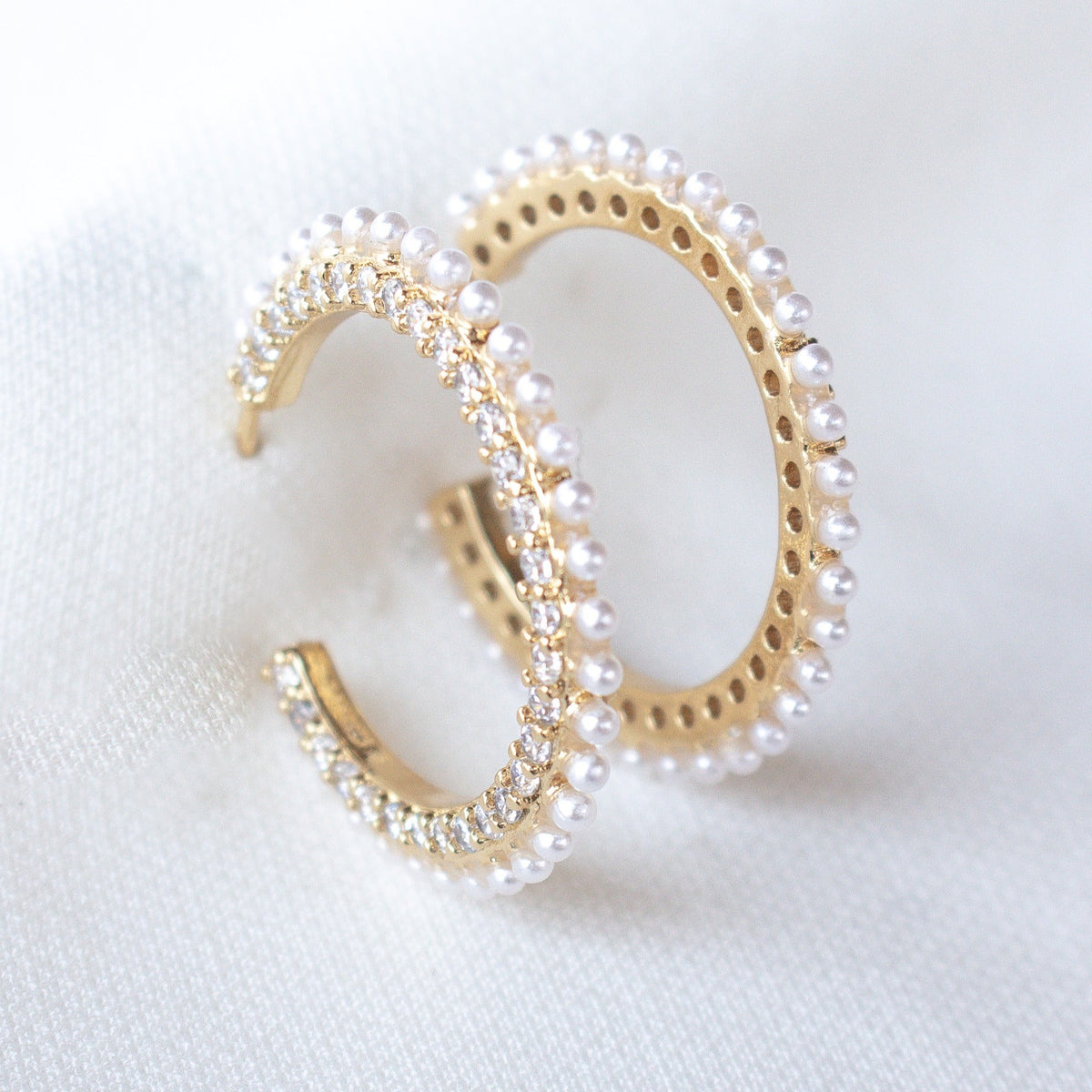 Kinsey Designs White Pearl And CZ Hoop Earring – Deja Nu Tx