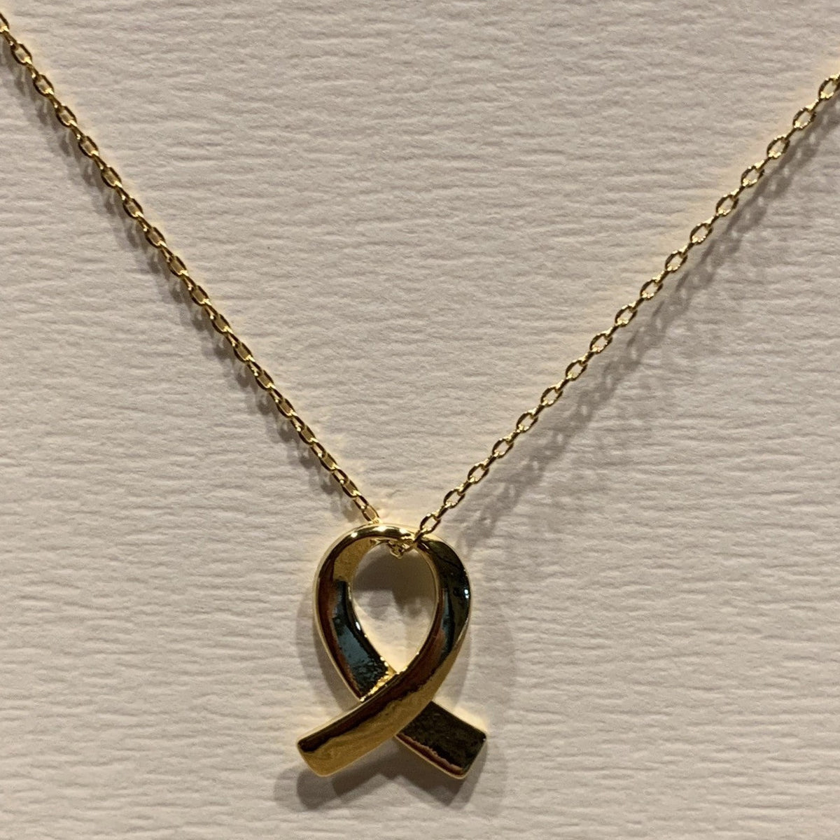 Breast Cancer Gold Ribbon Necklace – Deja Nu Tx